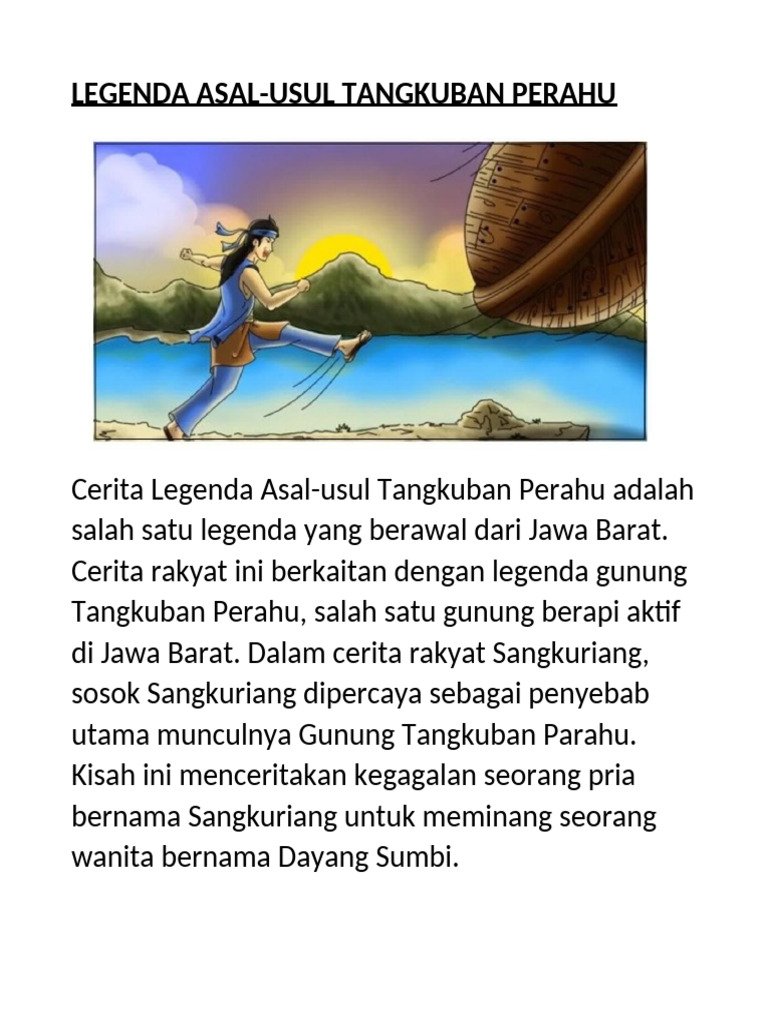 Legenda Asal Asul Tangkuban Perahu | PDF