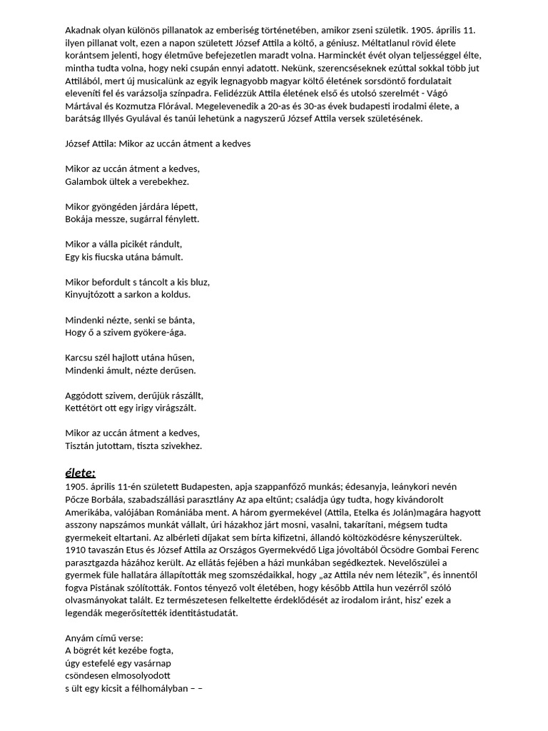 József Attila | PDF