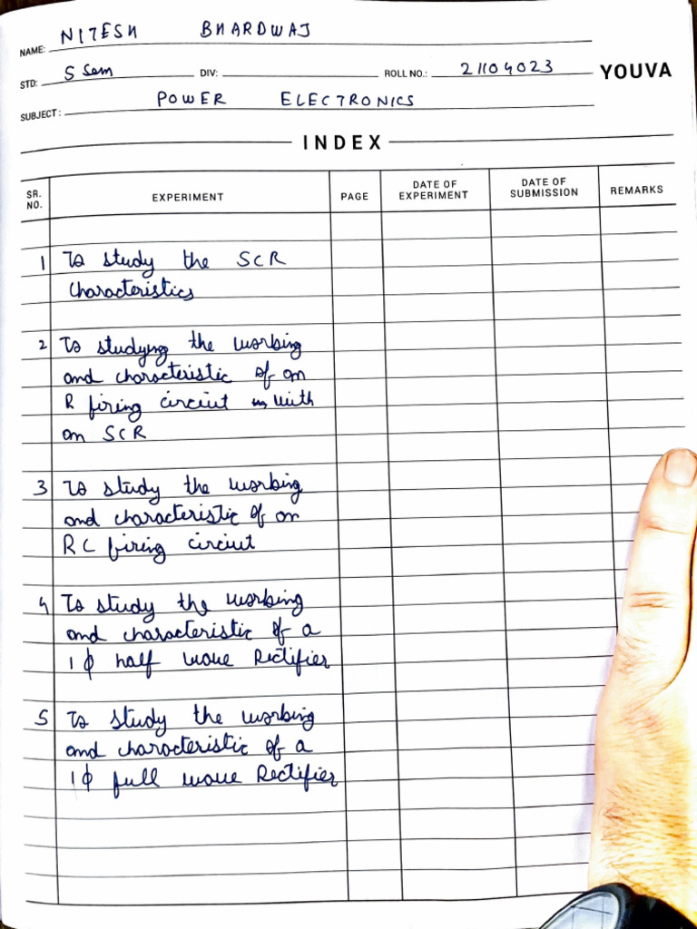 Power Electronics Lab File Pdf
