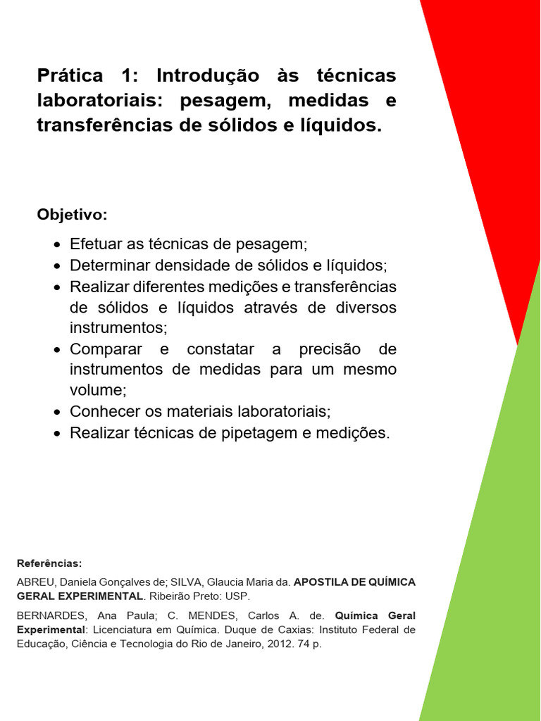 Pr-Tica 1 Geral Experimental | PDF