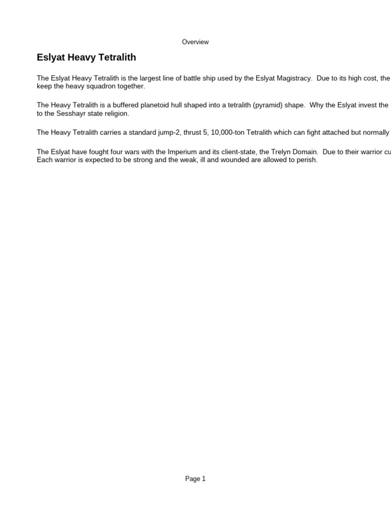 Eslyat Heavy Tetralith Design | PDF | Military Technology