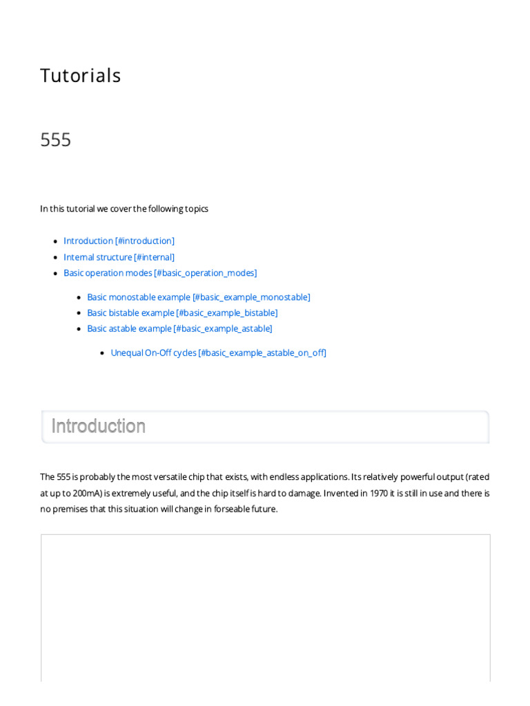 555 - Tutorials | PDF