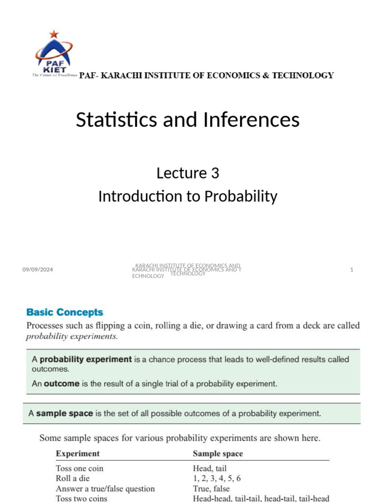 Lecture 3 Probability Concept | PDF