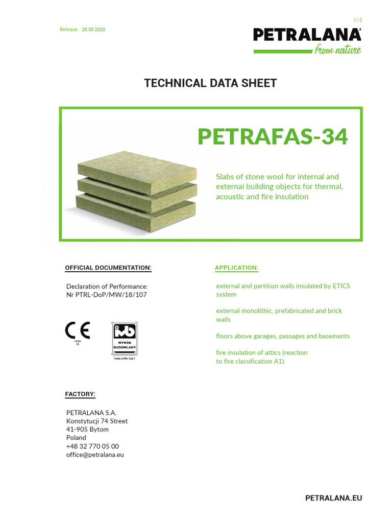 Technical Data Sheet Petrafas 34 26 05 2020 CCFB 3bd3 2852 | PDF
