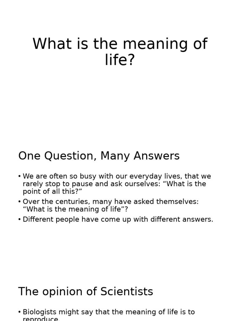 What Is The Meaning of Life | PDF | Kama | Meaning Of Life