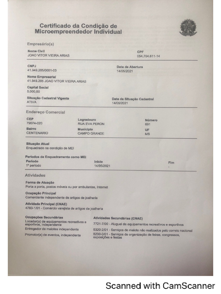 Certificado Mei | PDF