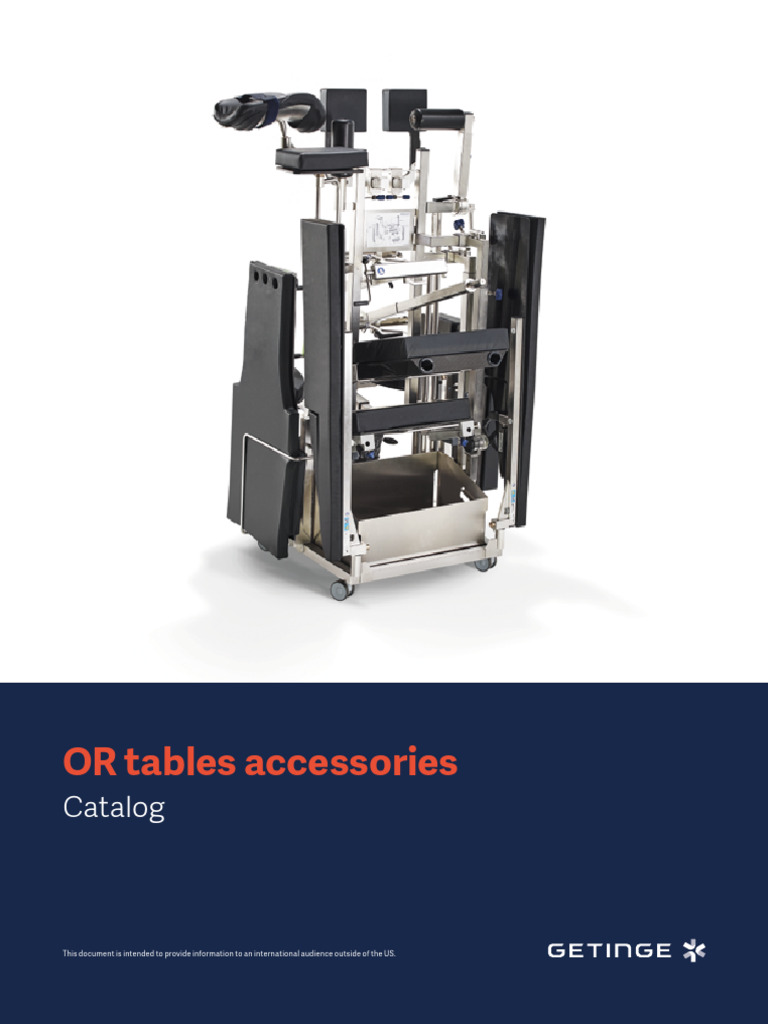 10.-Catálogo Accesorios Mesas Getinge - Maquet 2021 | PDF