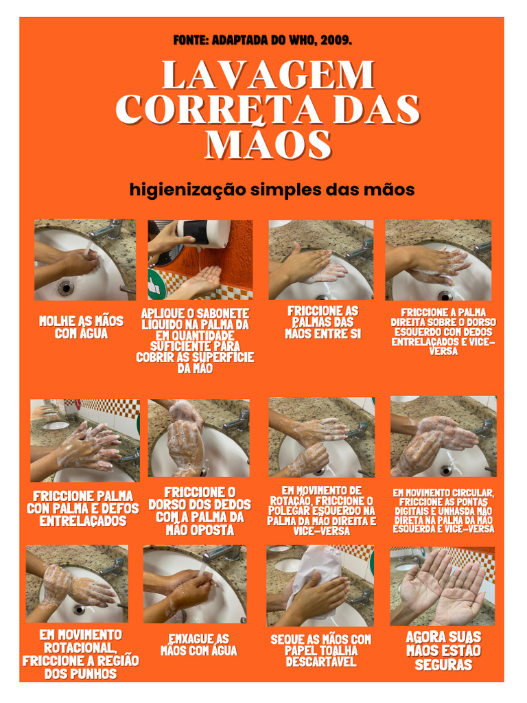 Hand Washing Step by Step Blue White English Worksheet | PDF