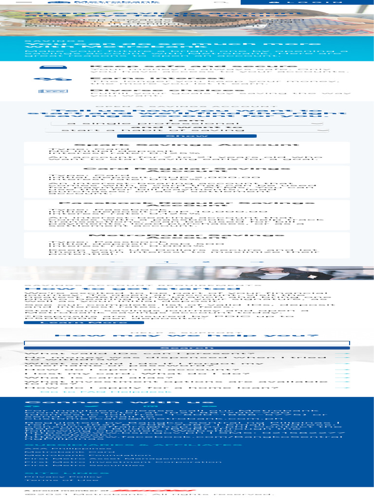 Open A Savings Account Metrobank | PDF