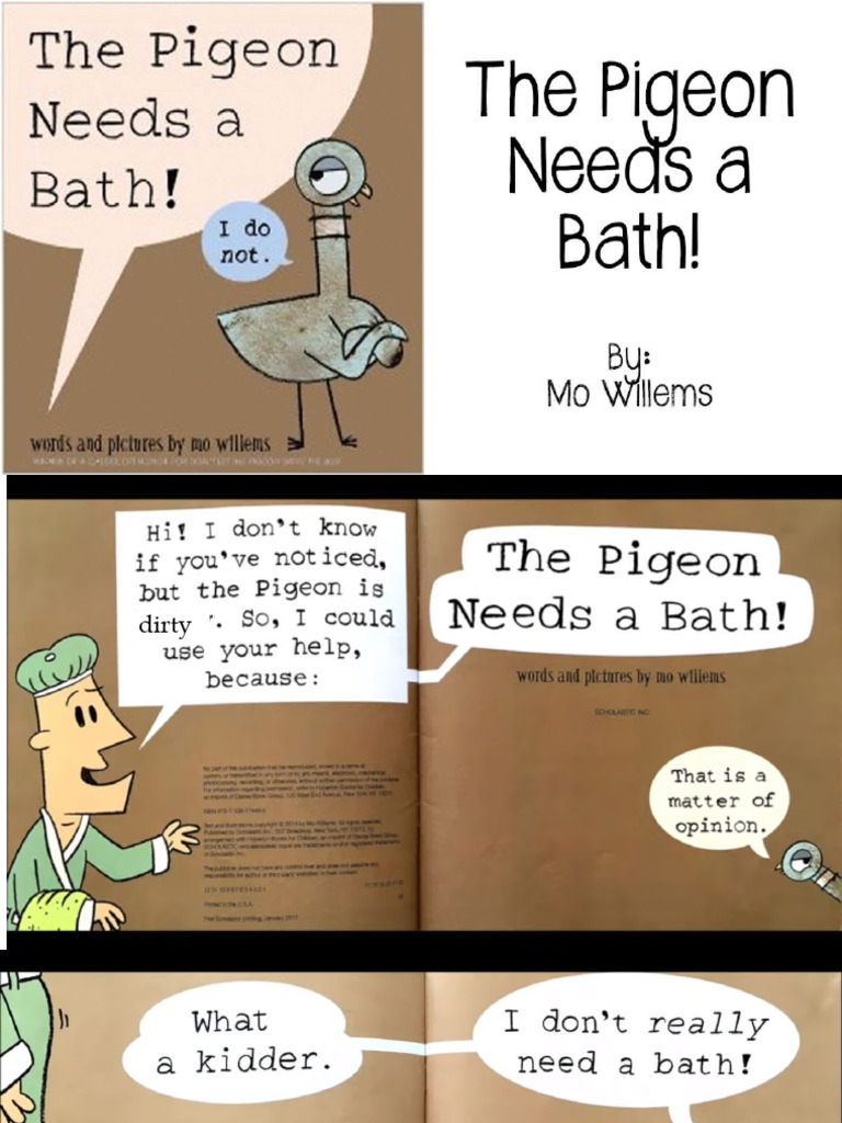 The Pigeon Needs A Bath Story | PDF