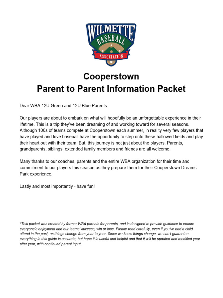 CDP information packet (example) | PDF