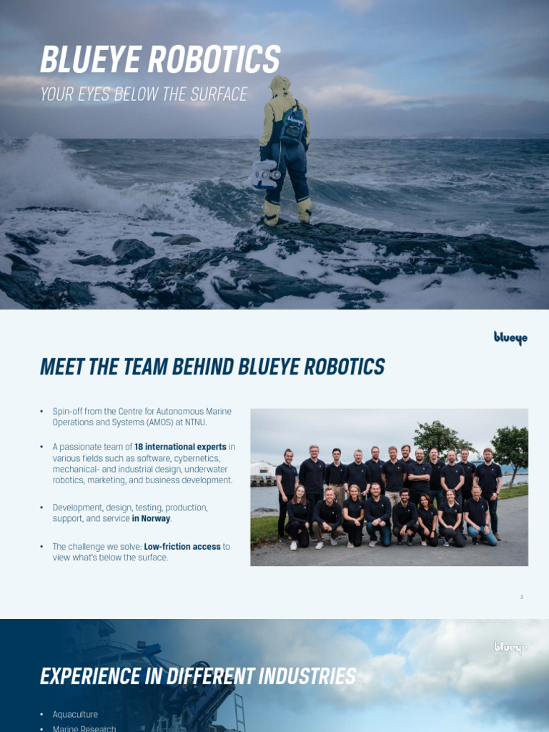 Blueye Robotics - Technical Presentation Fordefence - Compressed | PDF