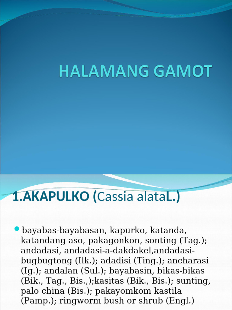 Halamang Gamot | PDF