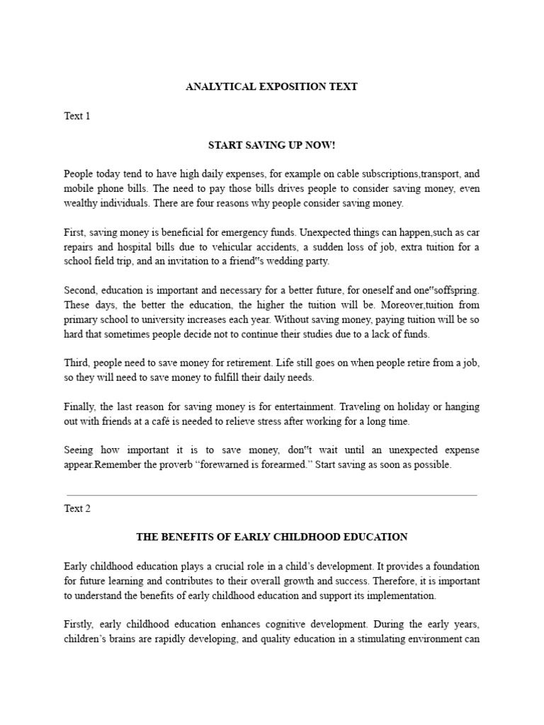 Analytical Exposition Text | PDF