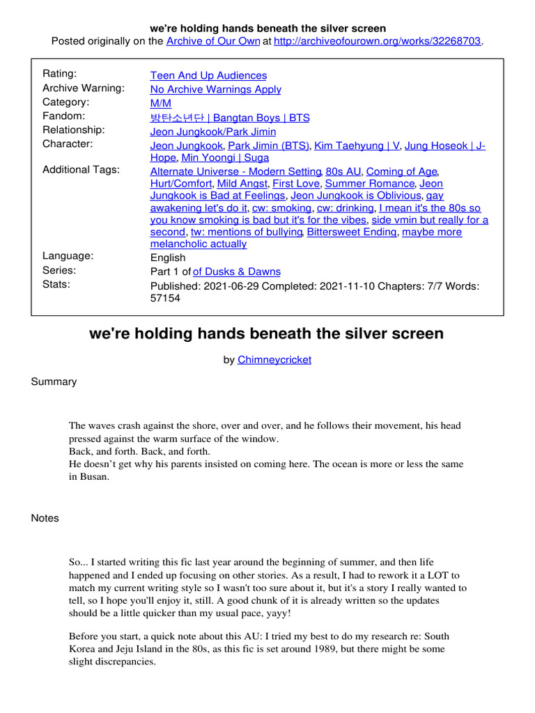 Were Holding Hands | PDF