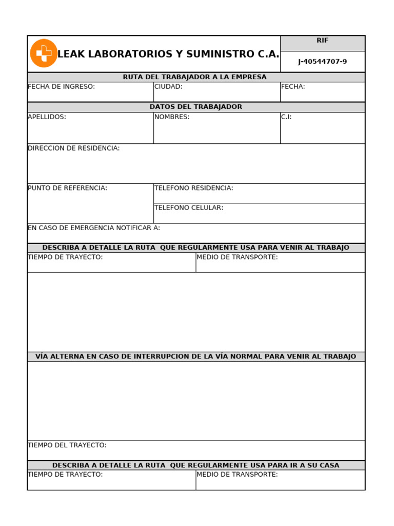 Formato Rutagrama | PDF