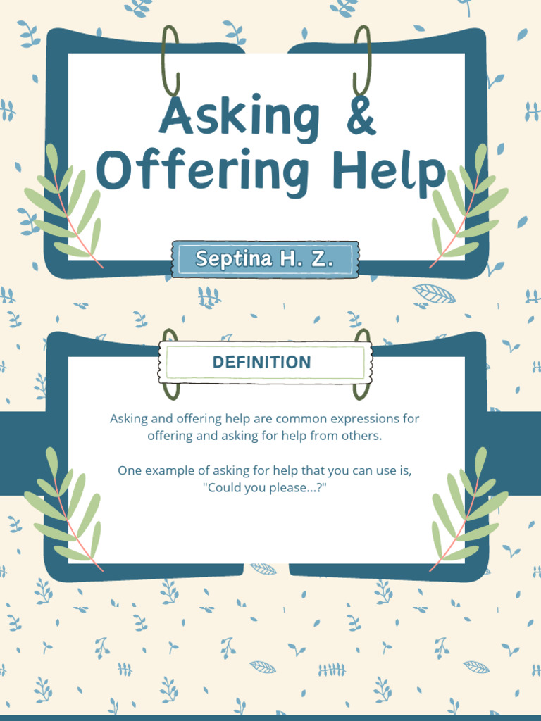 Asking and Offering Help | PDF
