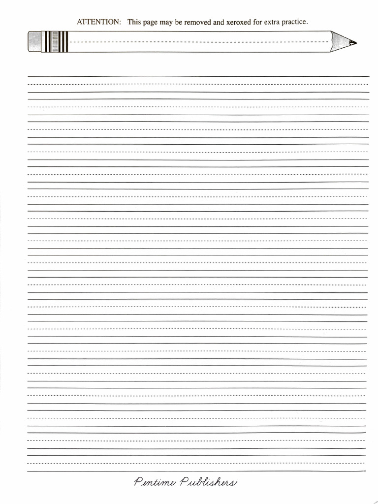 Penmanship Practice Black Line Master | PDF