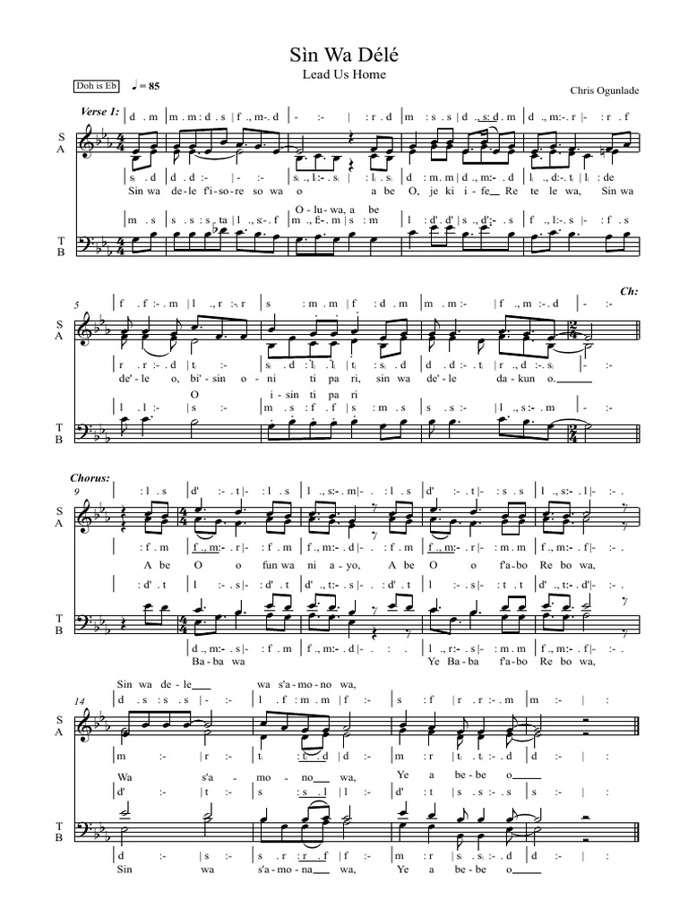 Sin Wa Dele - Full Score | PDF | Phonetics | Western Calligraphy