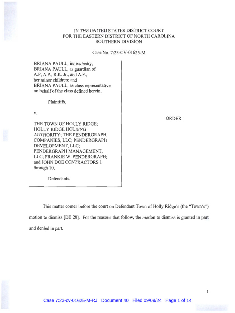 Holly Plaza Lawsuit Update | PDF | Federal Rules Of Civil Procedure | Law