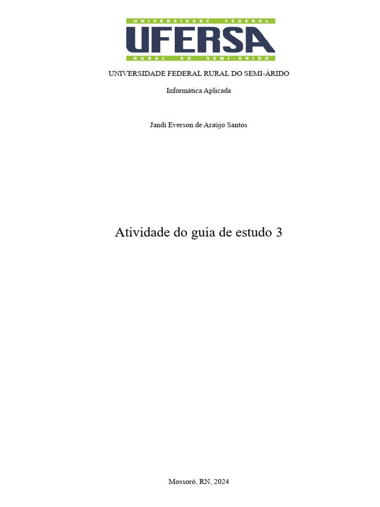 Atividade Sobre Algoritmos Pdf