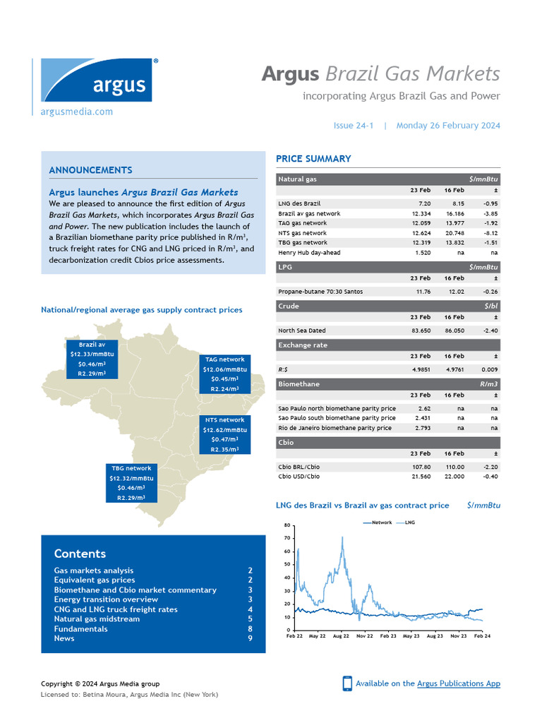 Argus Brazil Gas Markets (2024-02-26) | PDF
