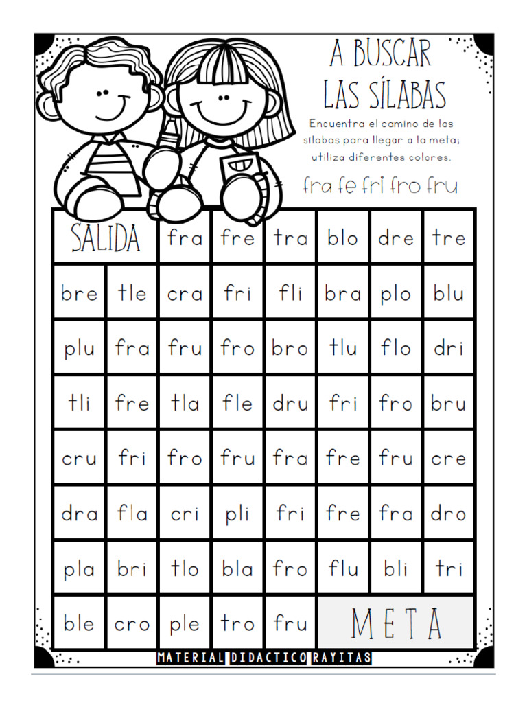 Silabas Trabadas FR y FL | PDF