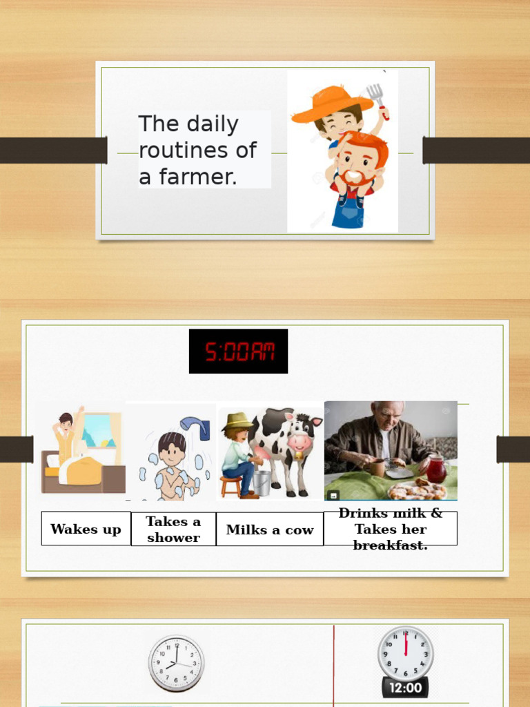 The Daily Routines of A Farmer | PDF