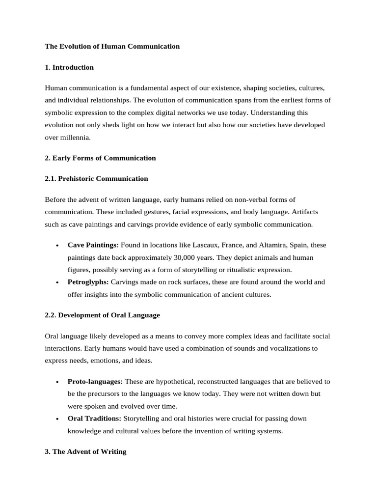 The Evolution of Human Communication | PDF