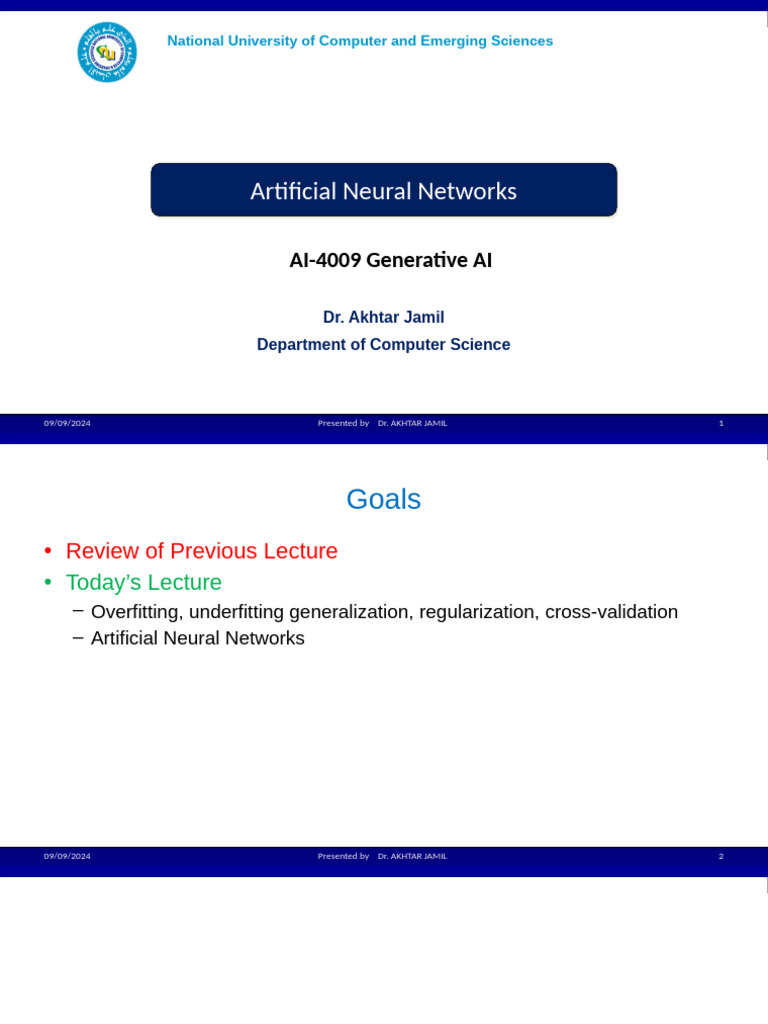 Lecture # 2-2 Artificial Neural Networks | PDF | Artificial Neural Network | Business