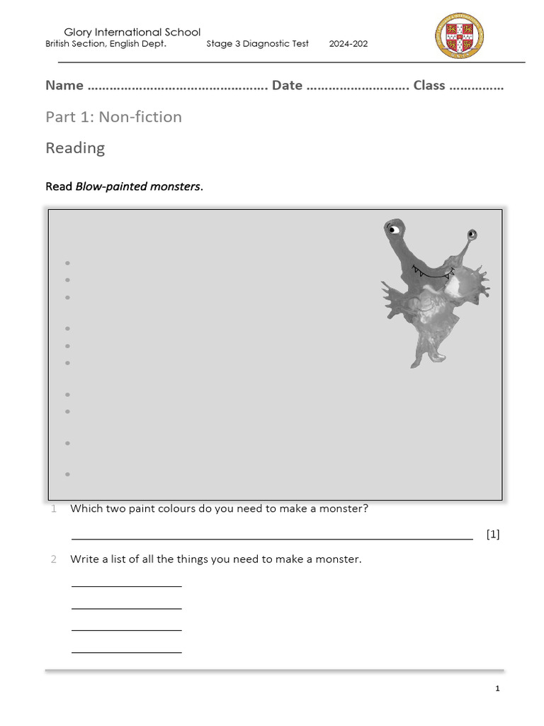 Diagnostic Test modified | PDF