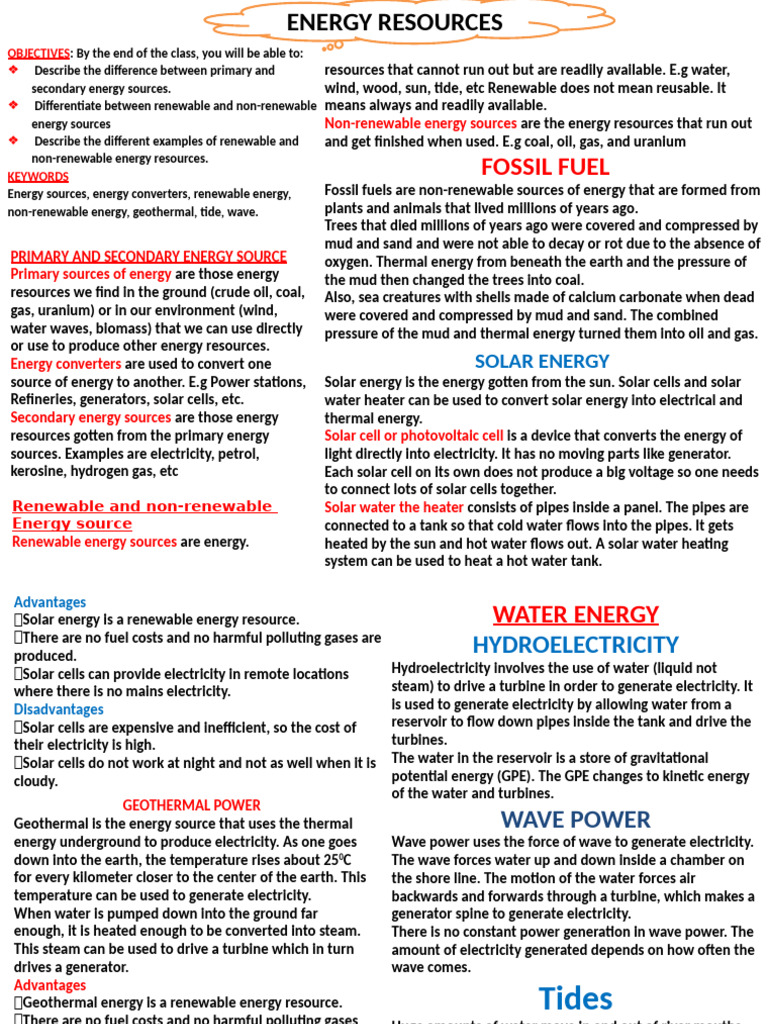 Energy Resource | PDF
