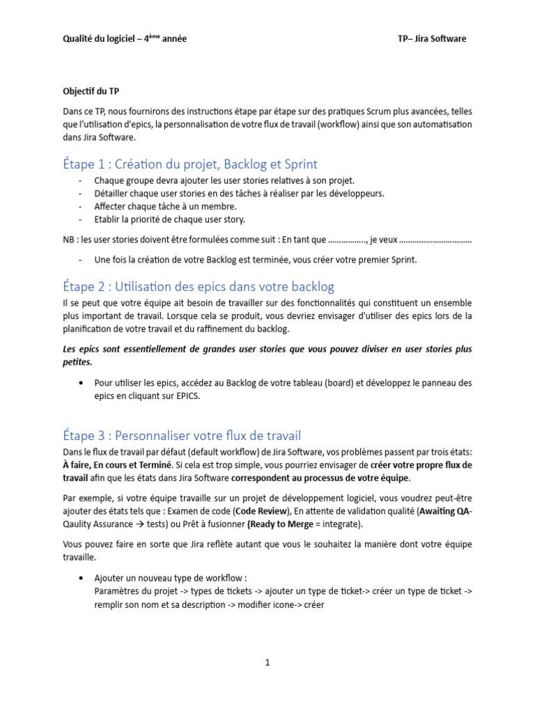 TP JIRA Software | PDF