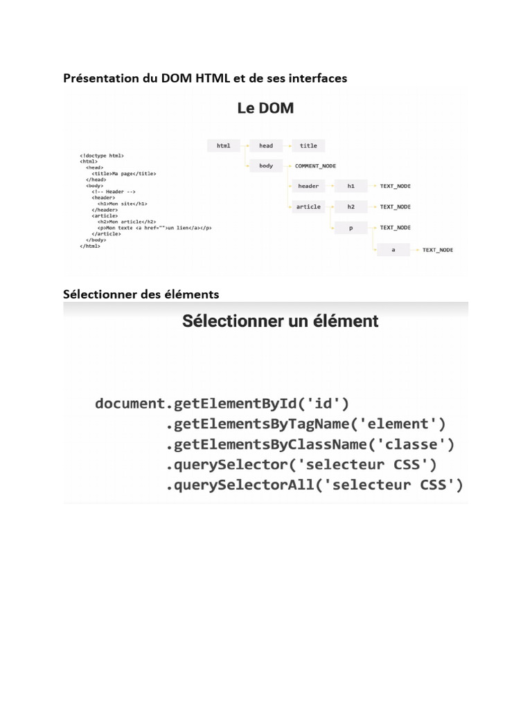 Formation Javascript - Le Dom | PDF