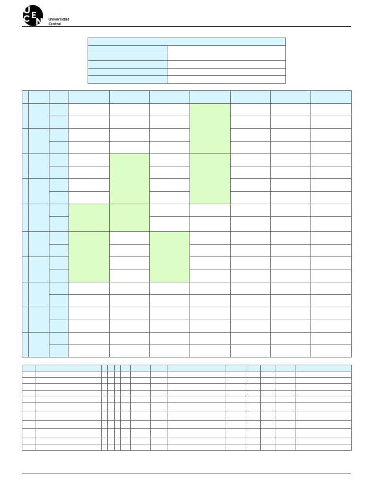 Horario Ucen 2024 | PDF