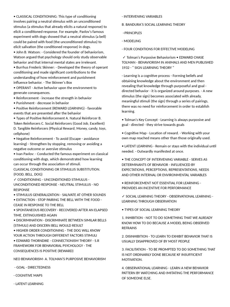 Classical Conditioning Pdf