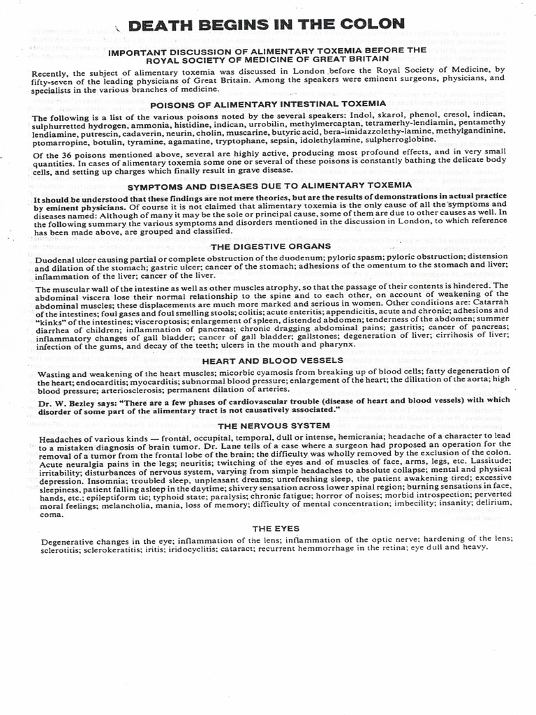 Death Begins in the Colon | PDF