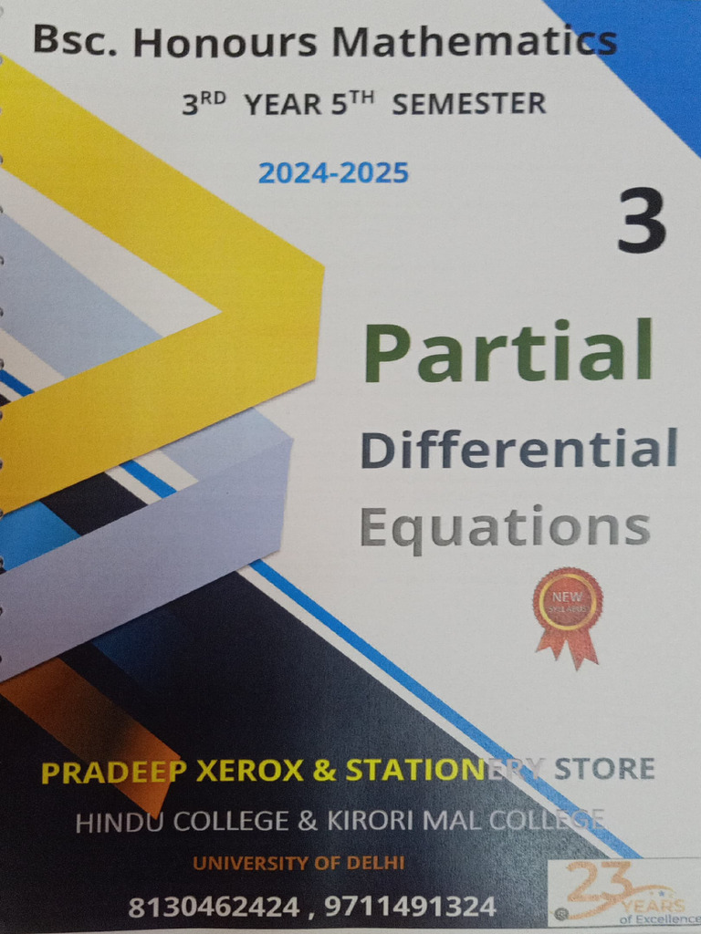 Maths Sem 5 Partial Differential Equations | PDF