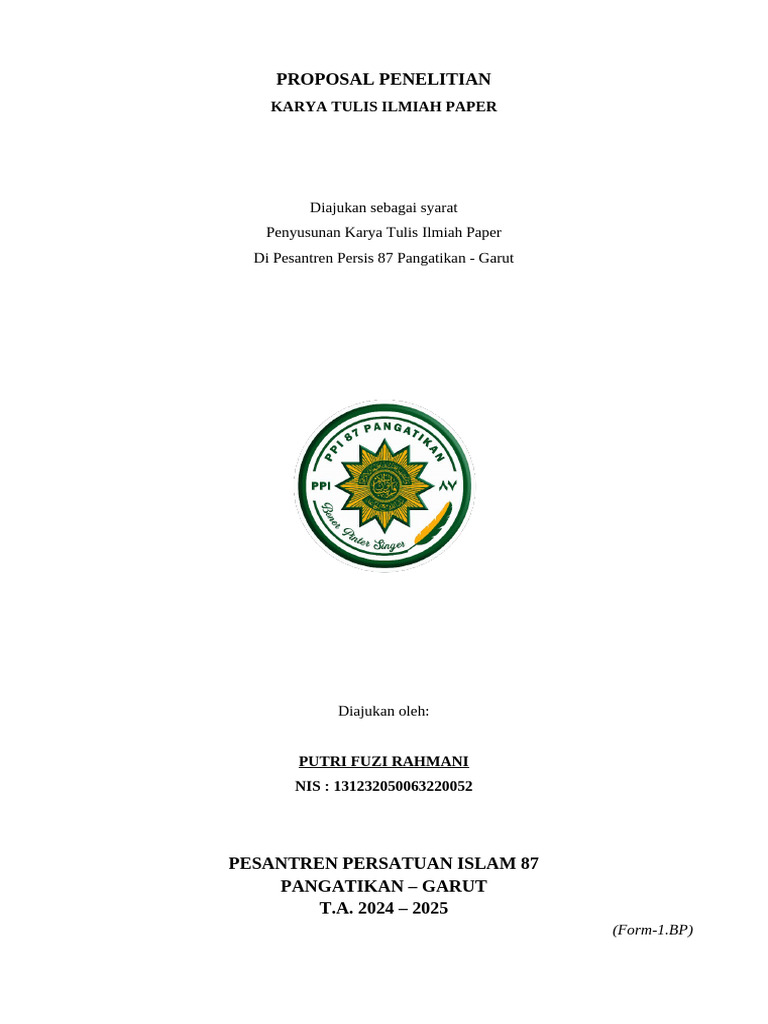 Pengajuan Judul Paper-3 | PDF