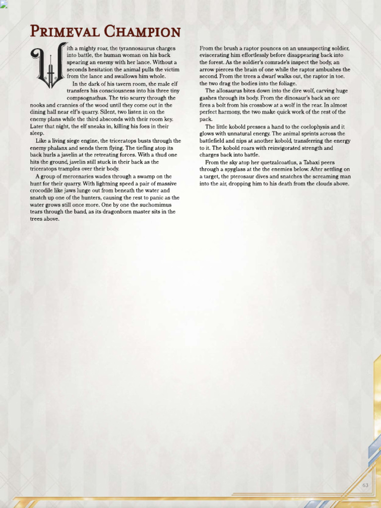 Primeval Champion | PDF