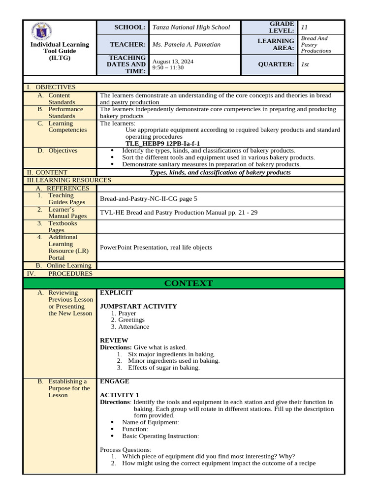 Types, Kinds, and Classification of Bakery Products | PDF