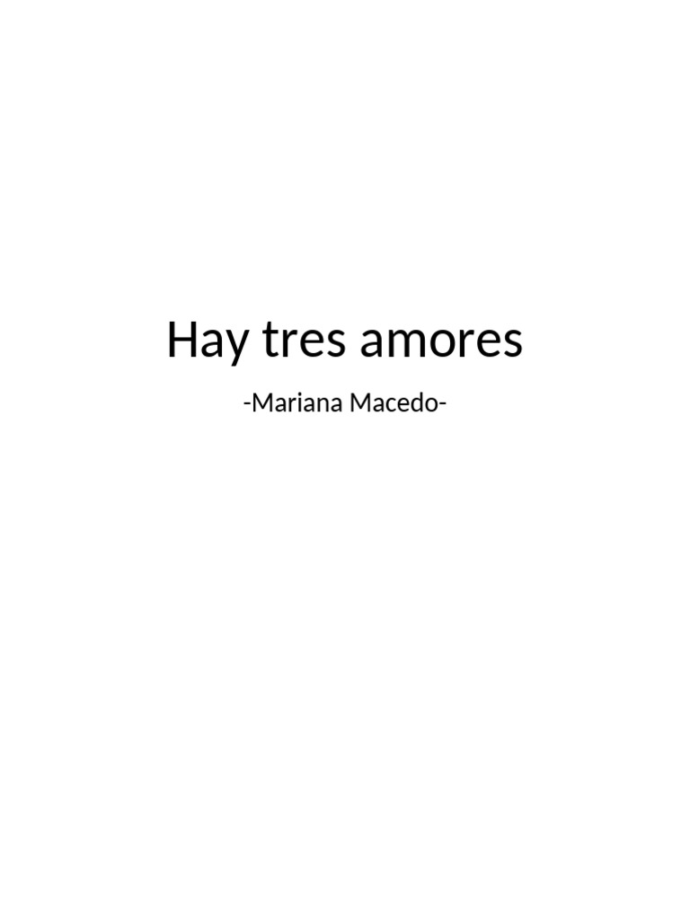 Hay Tres Amores | PDF