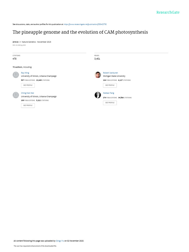 Pineapple Genome ng.3435 | PDF