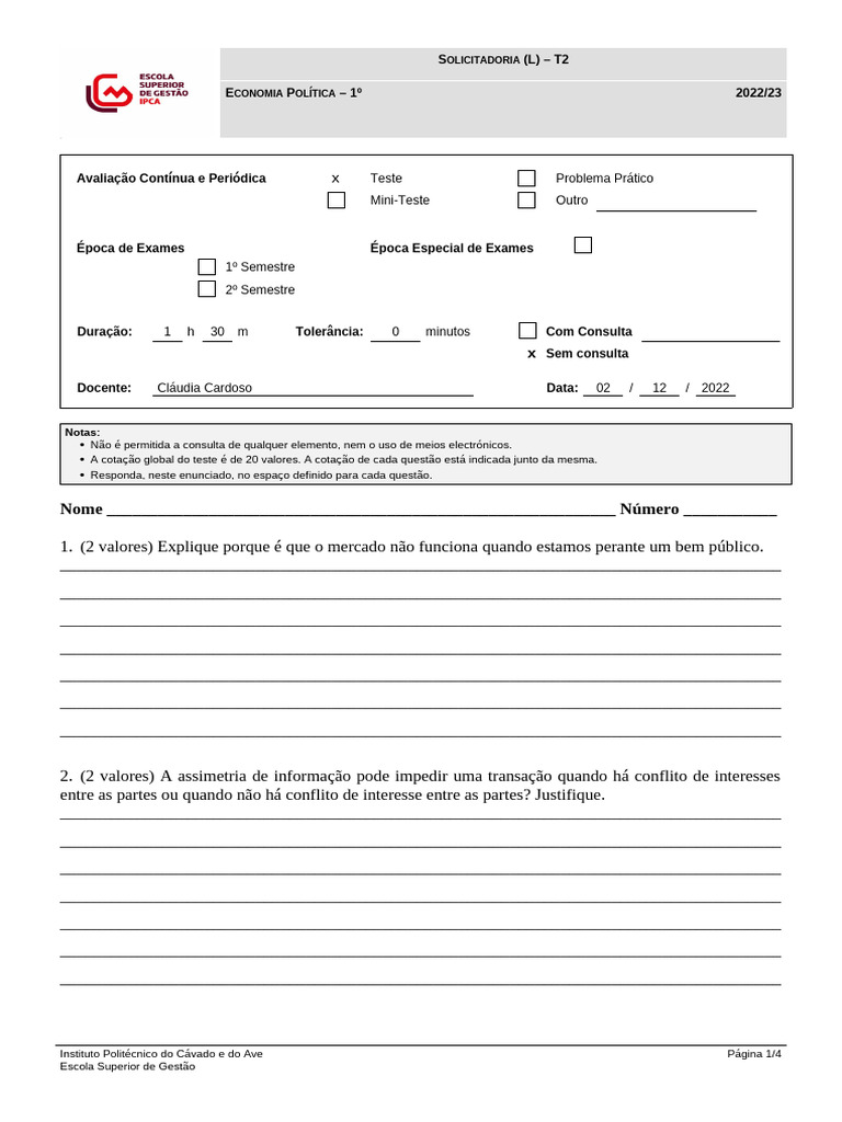 Nome - Número | PDF