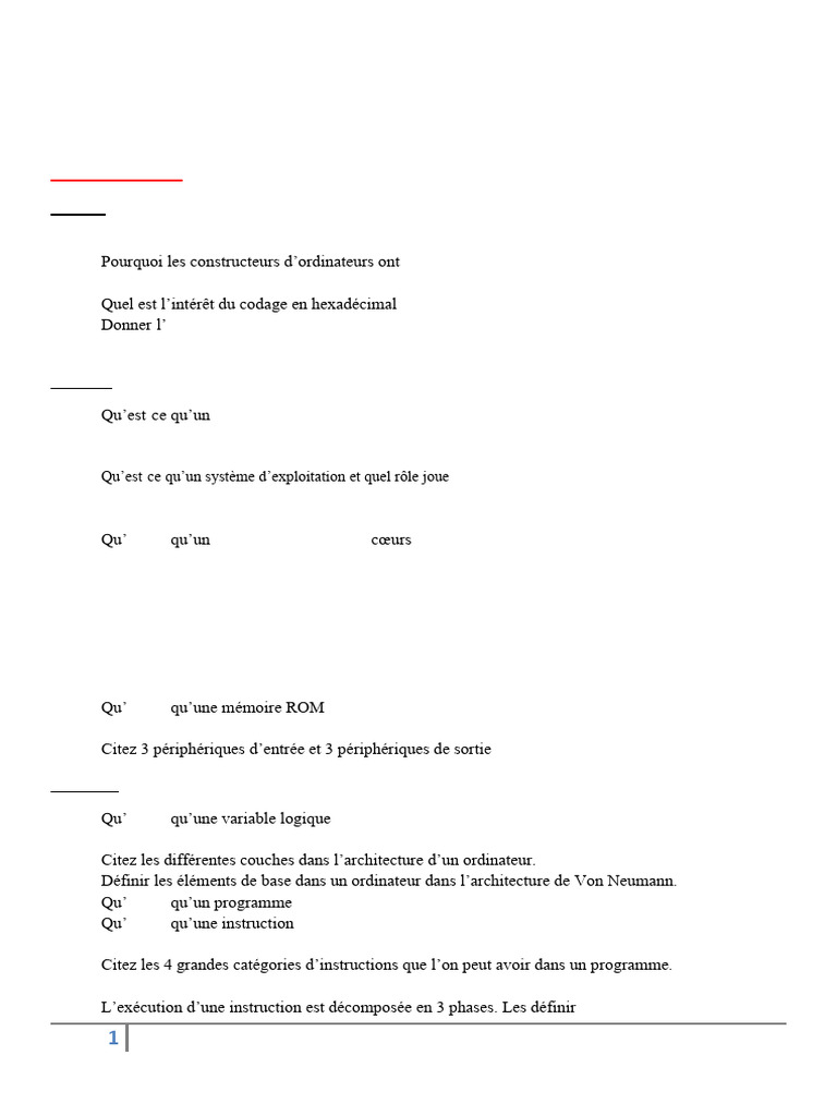 TD Architecture Ordinateur 2023 2024 Etudiants | PDF