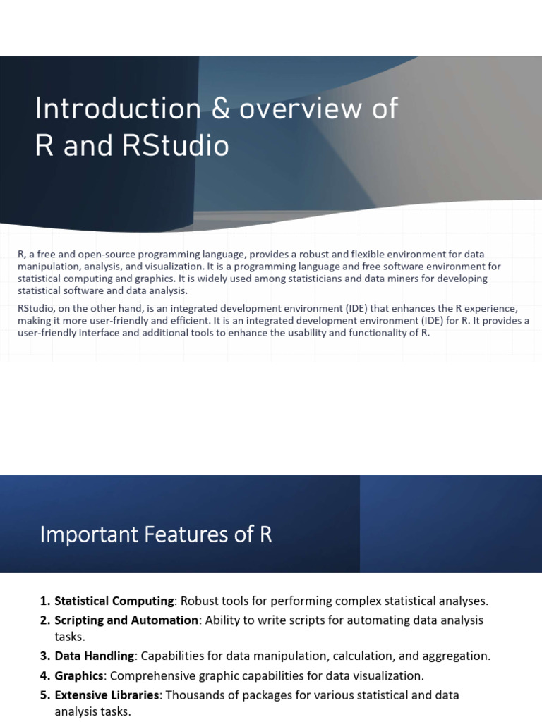 Module 04 - 4.2 Use of R & RStudio | PDF