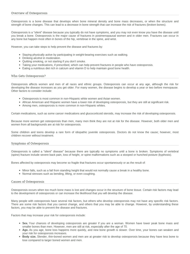 Osteoporosis Pdf
