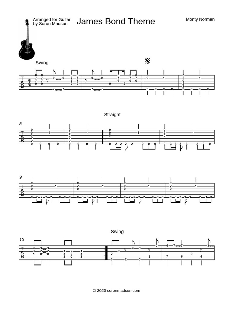 James Bond Theme Tabs | PDF