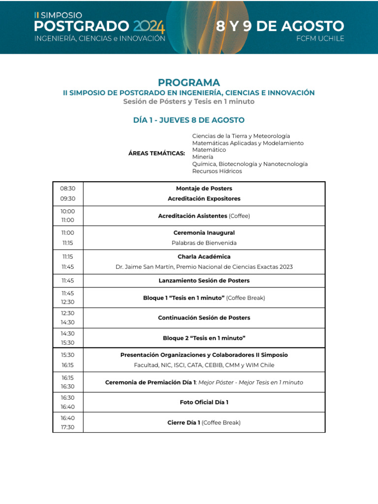 EXTERNO_Programa II Simposio de Postgrado_2024 | PDF