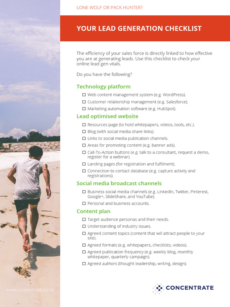 Lead Gen Checklist | PDF